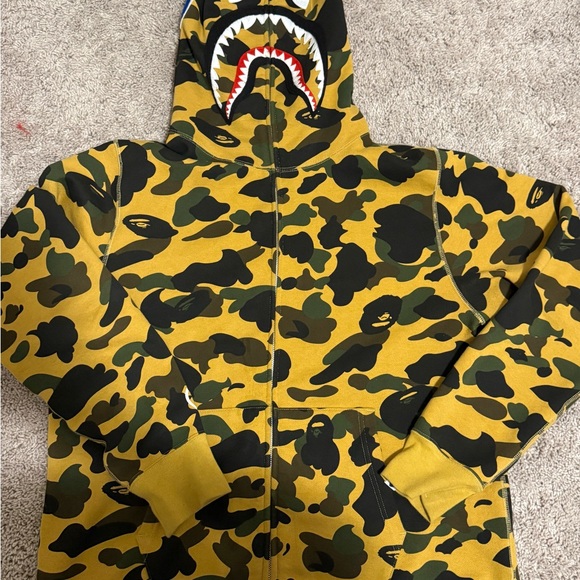Bape | Shirts | Authentic Bape Camo Shark Hoodie | Poshmark